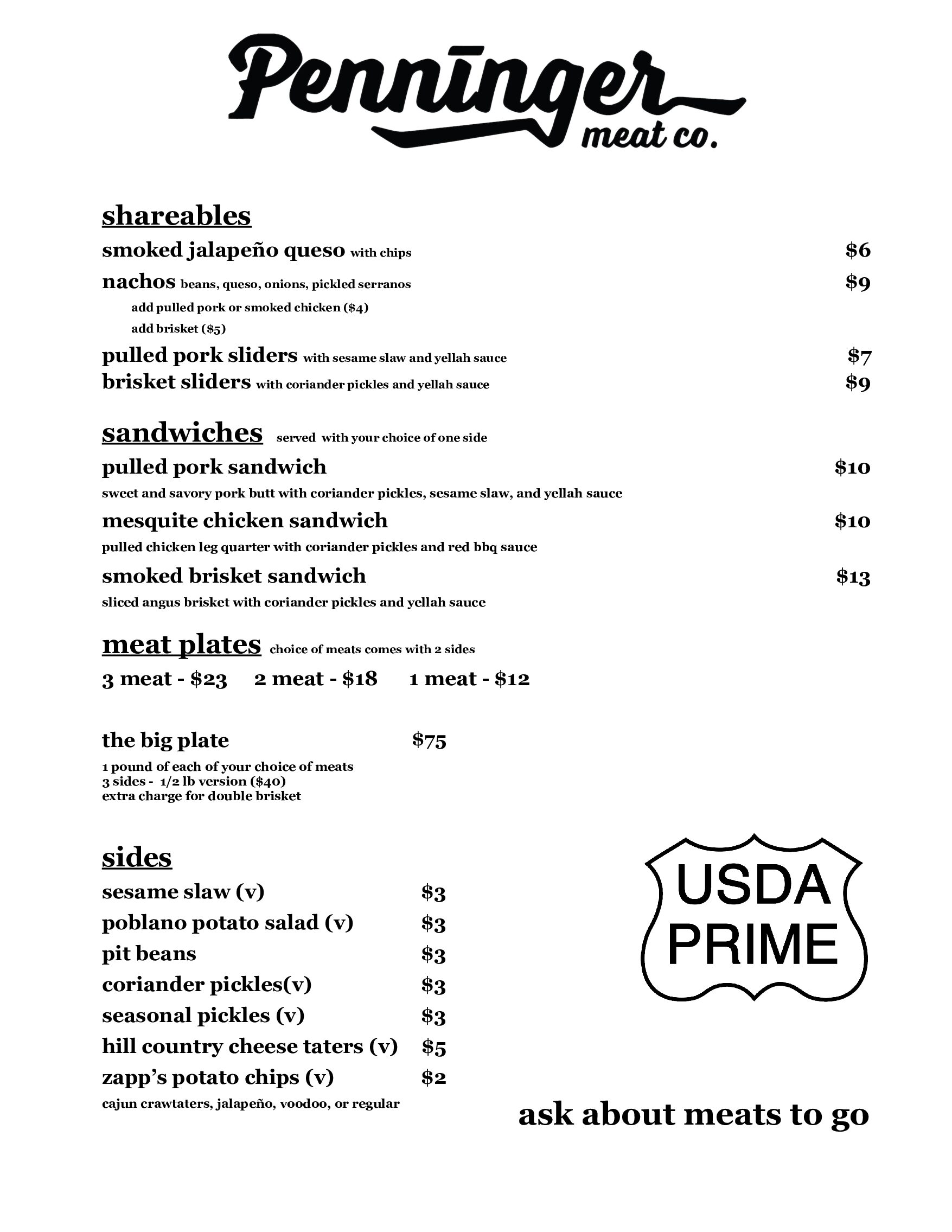 Penninger Menu Spring 2021 - revolution spirits